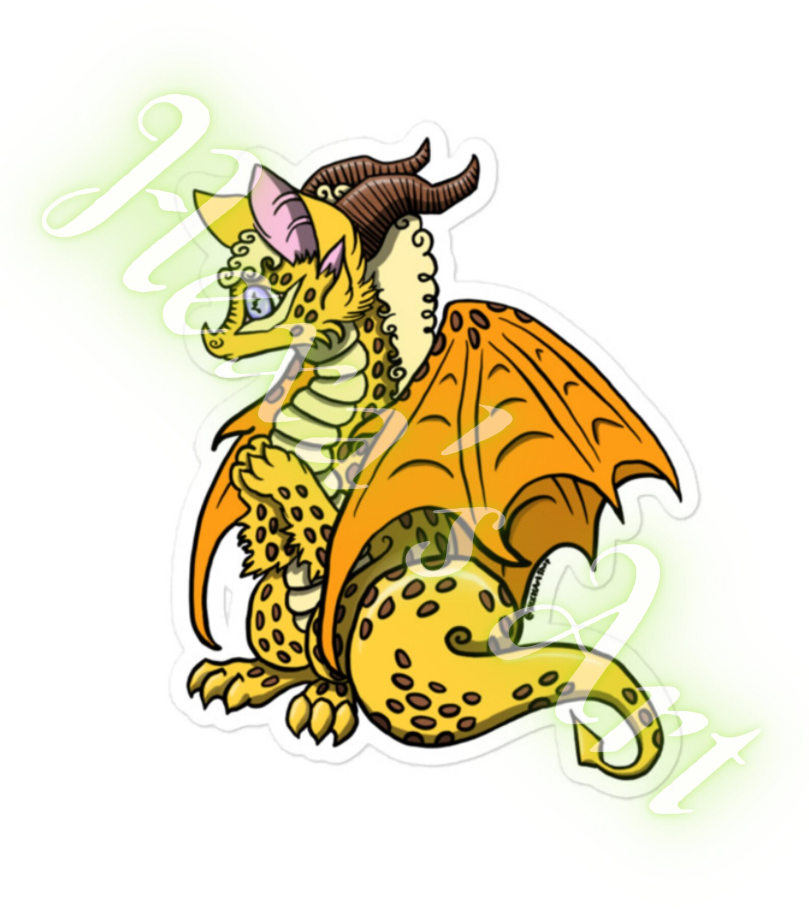 Cute Dragon Sticker and Digital Print - Etsy