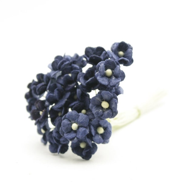 Navy Blue Flowers - Etsy UK