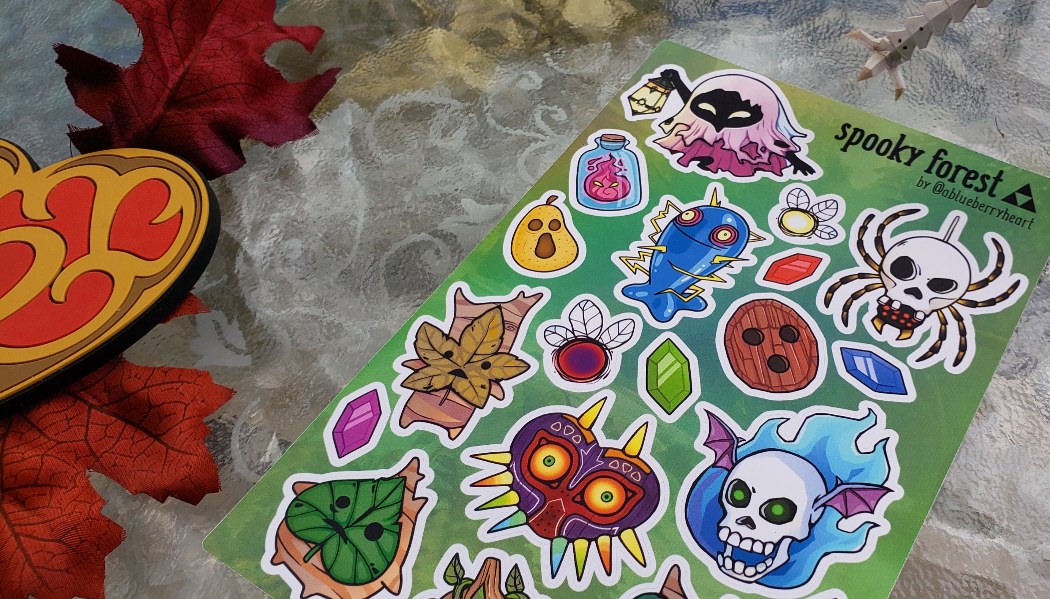 Spooky Zelda Forest Sticker Sheet Weatherproof Vinyl - Etsy