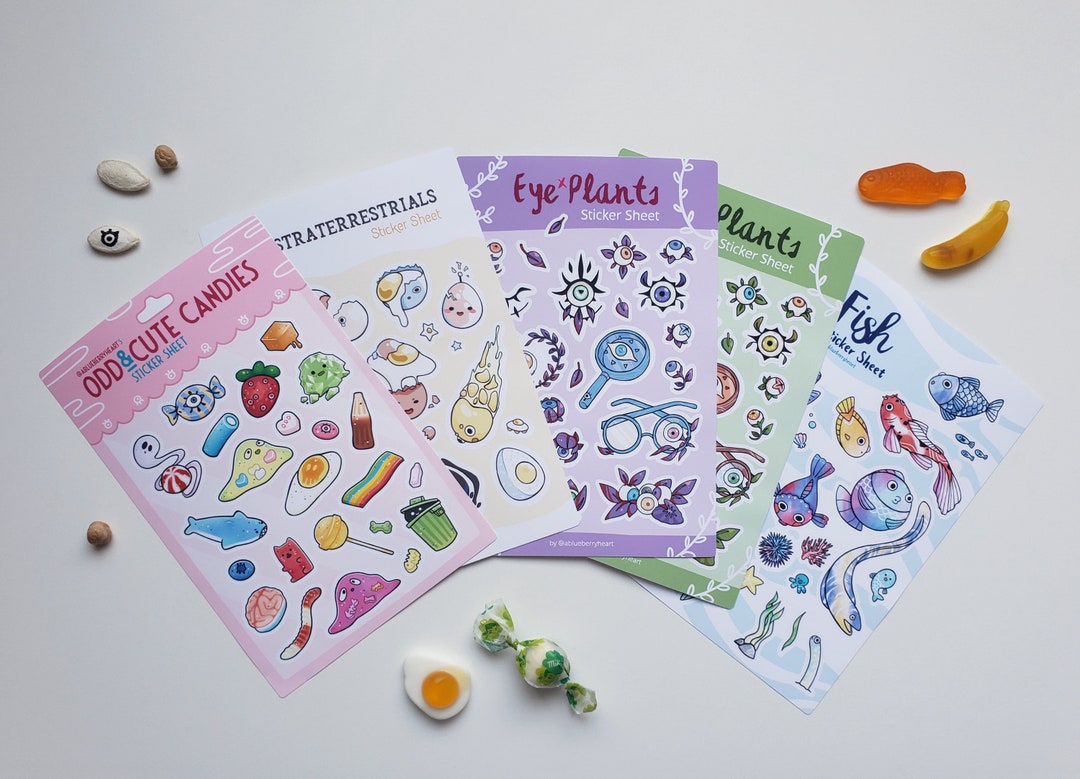 5 Sticker Sheet Mega Pack - Weatherproof Vinyl - Etsy