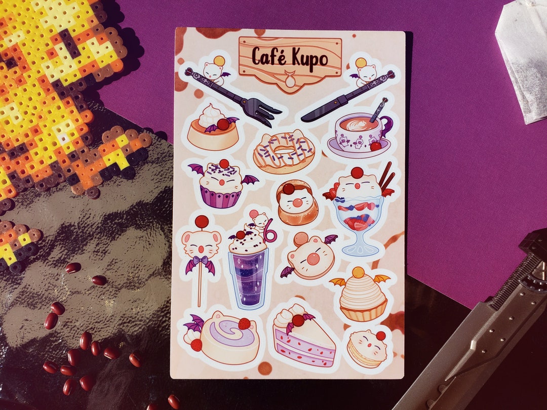 Cafe Kupo Sticker Sheet - Weatherproof Vinyl - Etsy