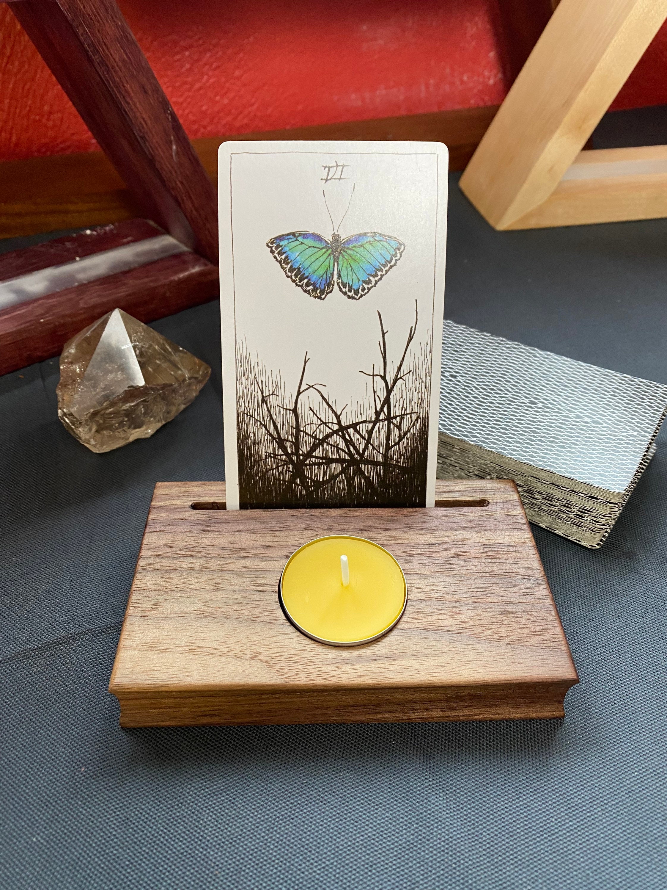 Solid Exotic Wood Single Tarot Card Holders | Etsy