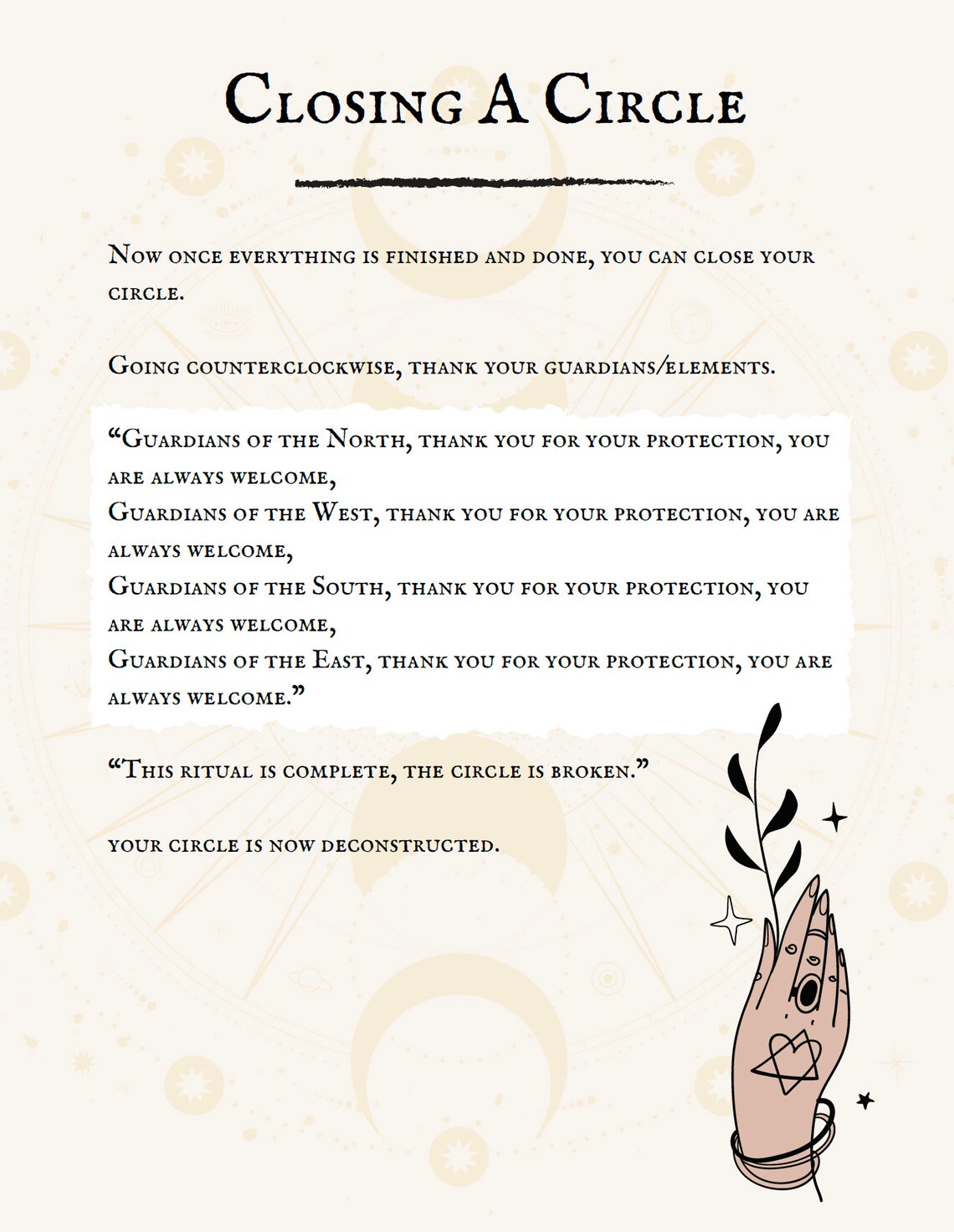 Four Elements & Circle Casting - Etsy