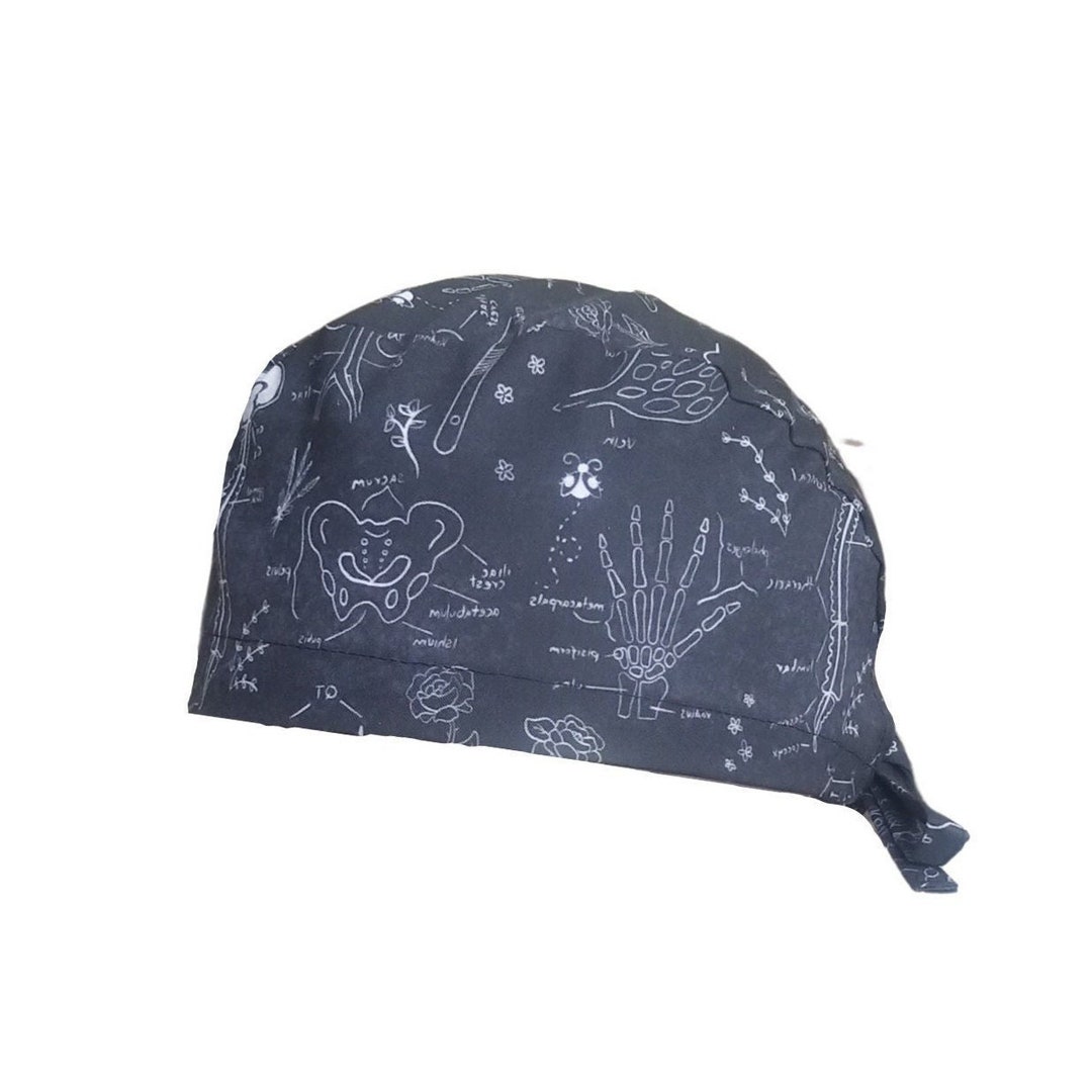 Scrub Cap Calot Bloc Organs Anatomy Scrub Cap Cotton 3 Sizes, Short or ...