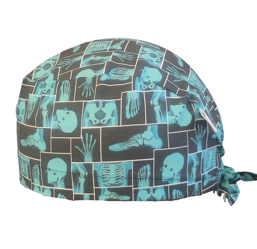 Casquette de gommage Calot Radioscopie os scrub cap cotton 3 models ...