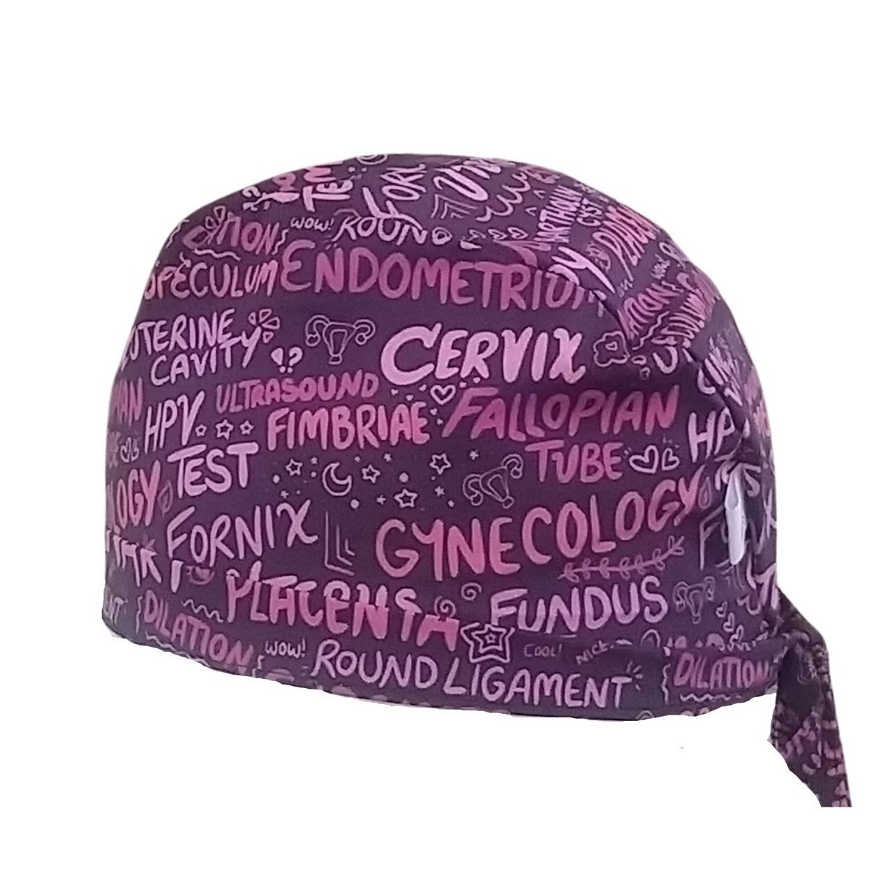 Scrub Cap Calot Block "gynecology Surgery Words on Purple Background. 2 ...