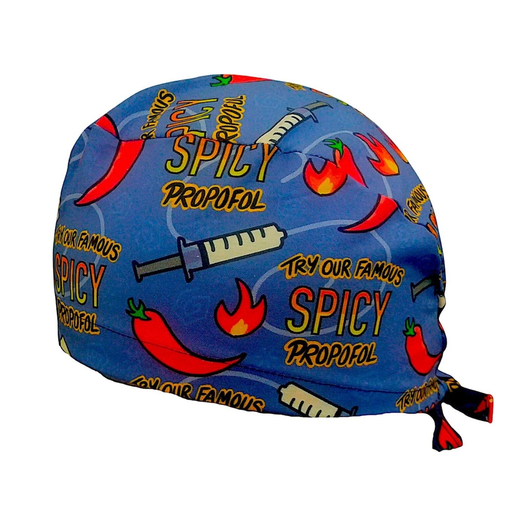 Scrub Cap Calot Block Spicy Propofol Scrub Cap Cotton 3 Sizes, Short or ...
