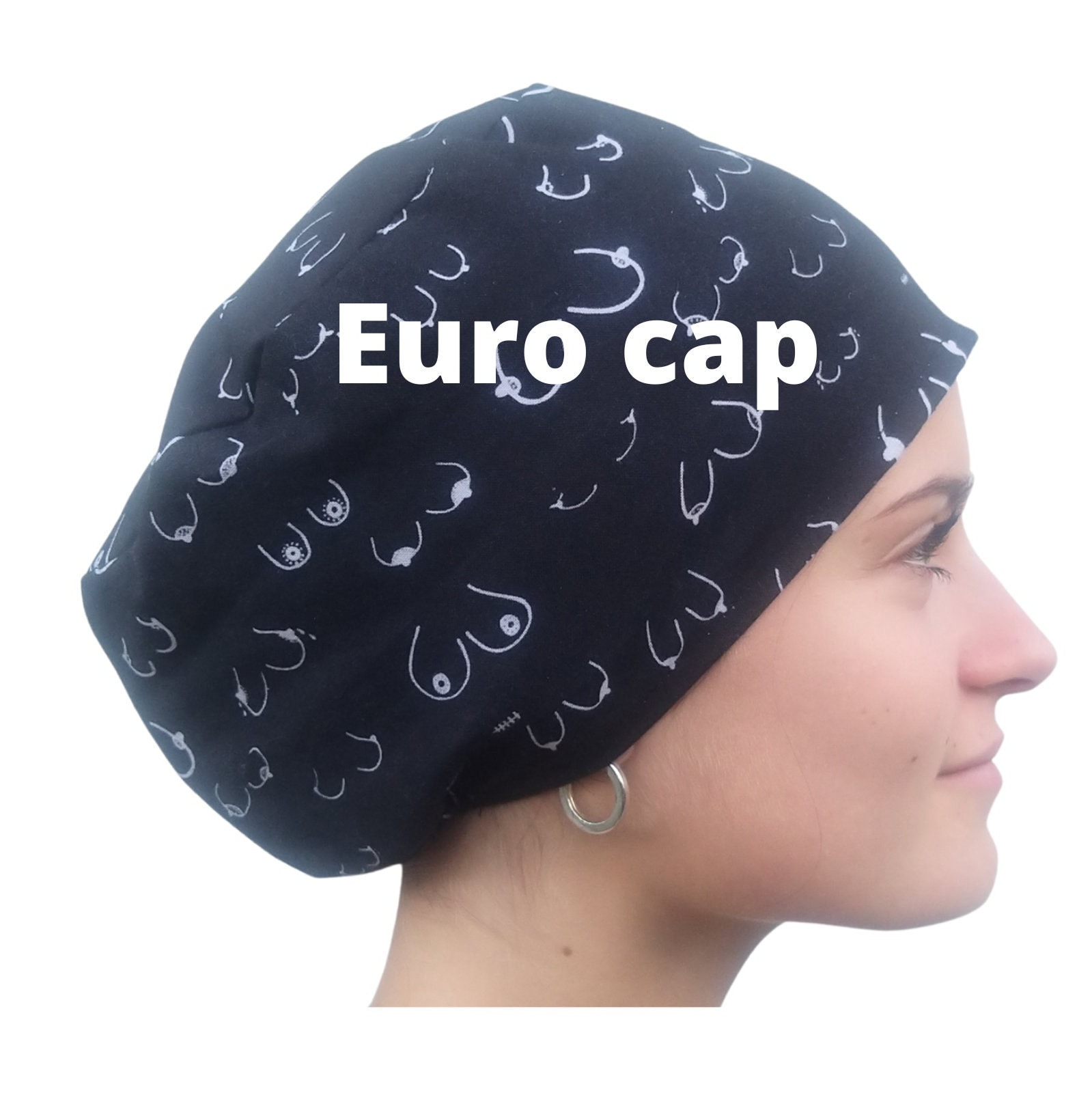 Scrub Cap Calot Block Vulva, Cotton 2 Sizes, Short or Long Hair, Scrub ...