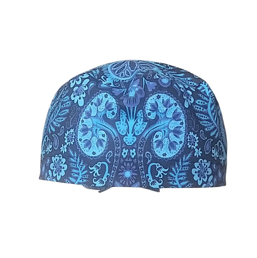 Scrub Cap Calot Anatomy of the Kidney Blue Customizable Cotton 2 Sizes ...