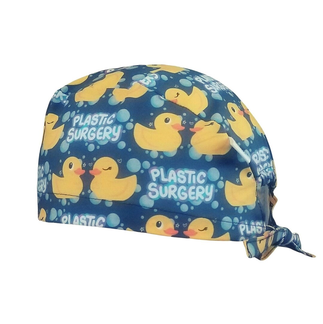 Calot Scrub Cap Plastic Surgery Block, Yellow Plastic Ducks, 3 Sizes to ...