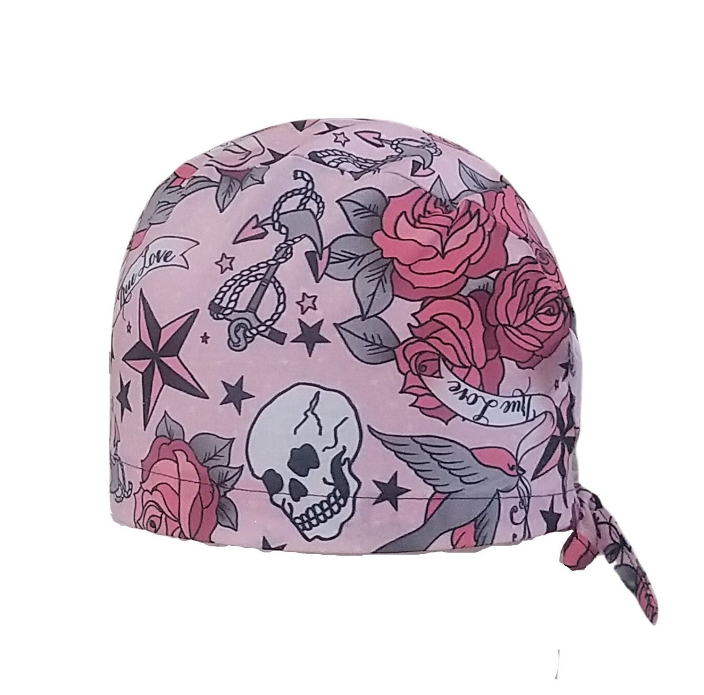 Scrub Cap Calot Bloc Old School Tattoo Scrub Cap Cotton 3 Sizes, Short ...