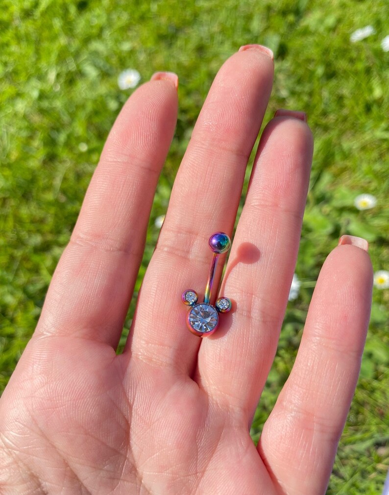 Mickey Mouse Belly Button Ring Navel Ring Belly Piercing - Etsy