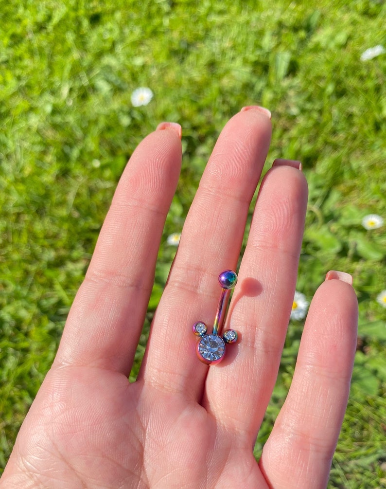 Mickey Mouse Belly Button Ring Navel Ring Belly Piercing - Etsy