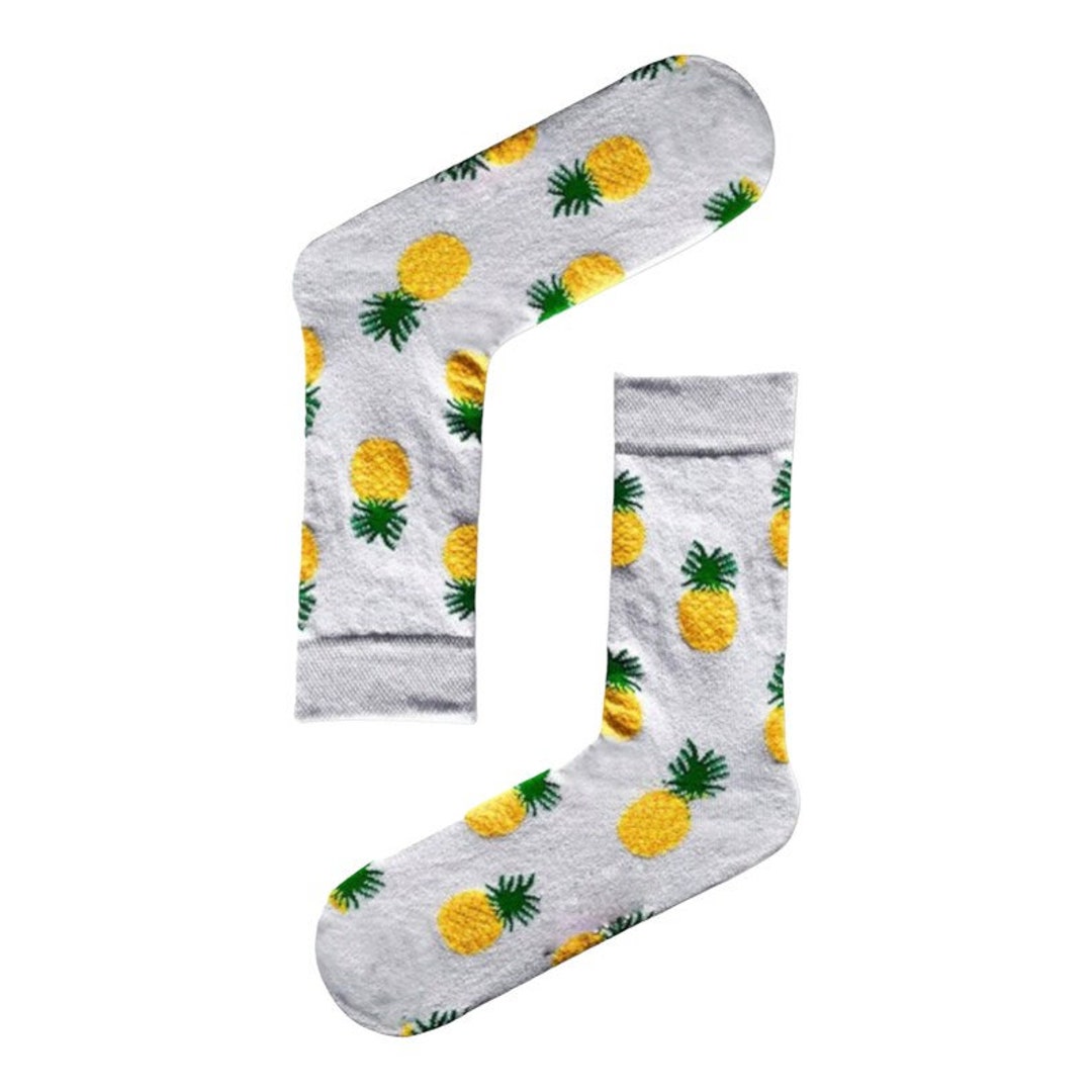 Pineapple Socks | Fruit Socks | Novelty Socks - Etsy