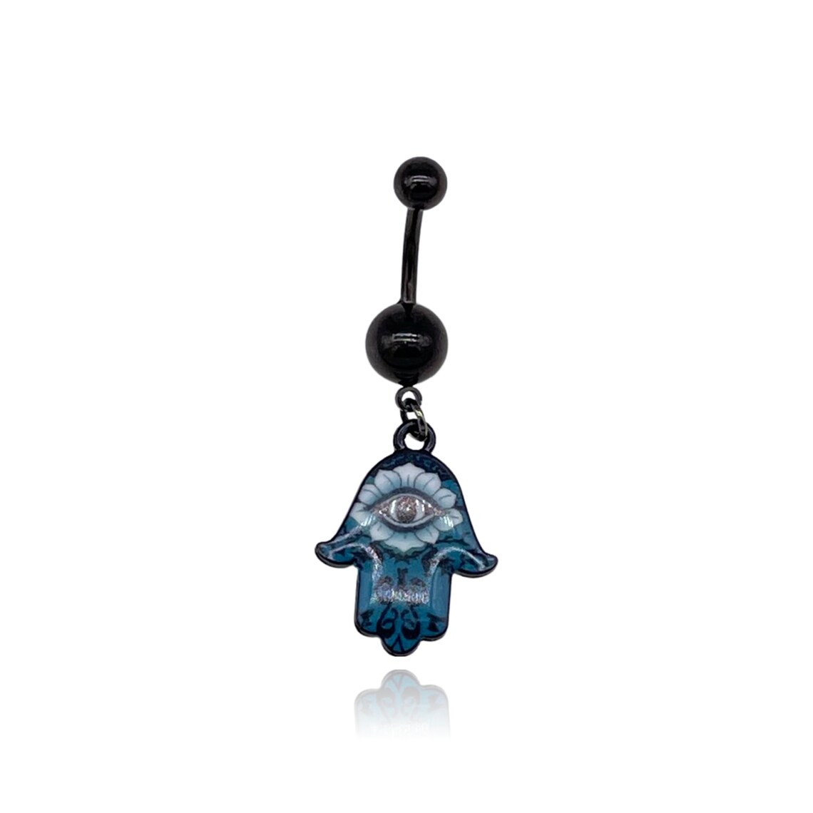 Hamsa Hand Belly Button Ring Belly Piercing Minimalist | Etsy UK