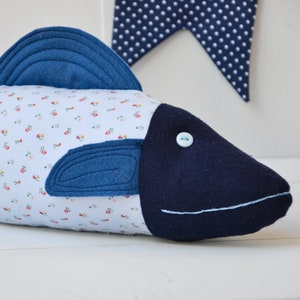 Big Fish Pillow , Seaside Home Decor , Gift for Fisherman , Seaside ...