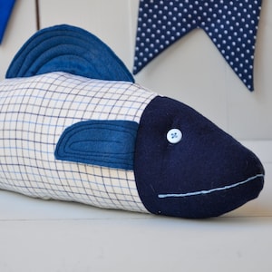 Big Fish Pillow , Seaside Home Decor , Gift for Fisherman , Seaside ...