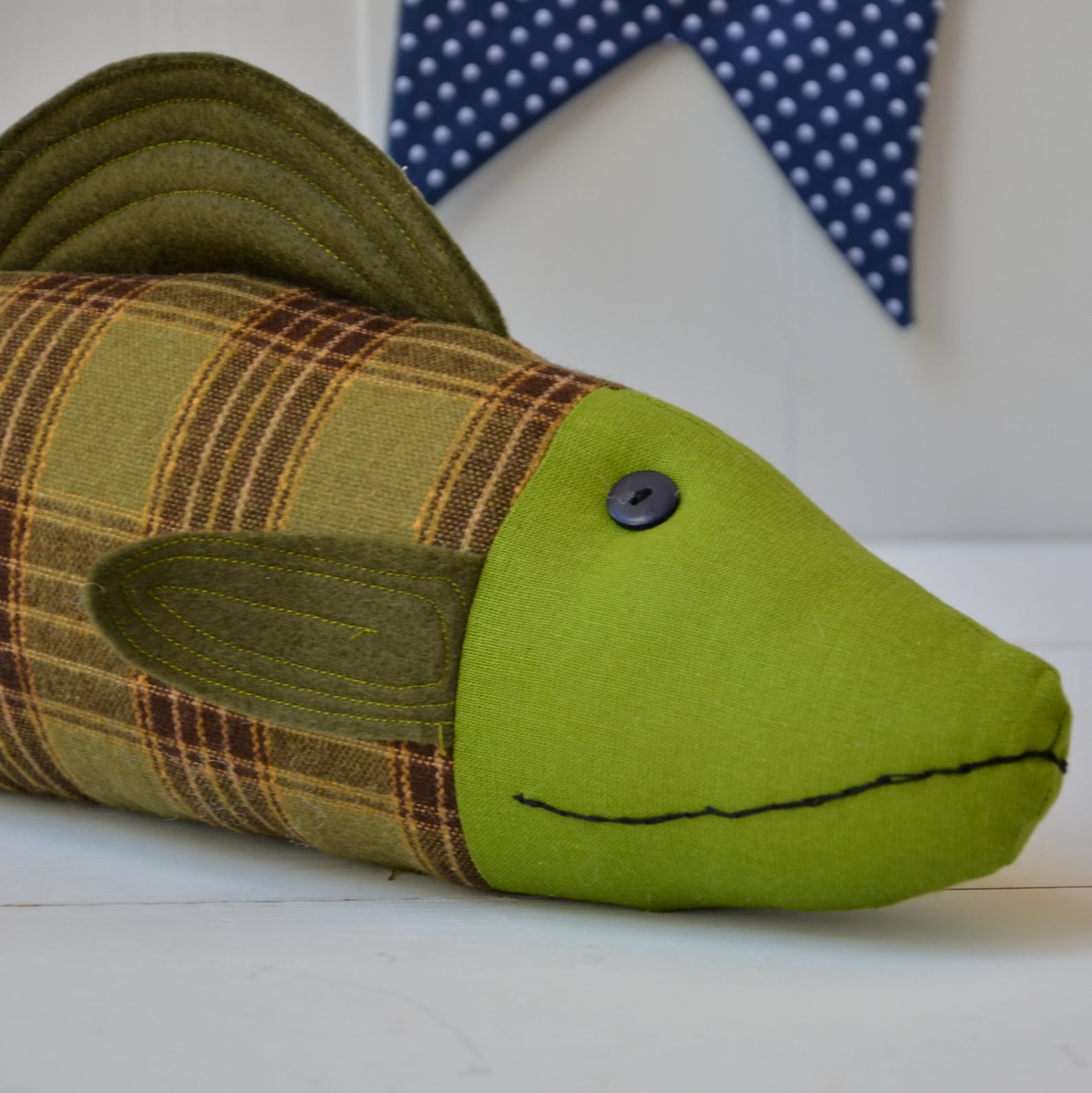 Big Fish Pillow , Seaside Home Decor , Gift for Fisherman , Seaside ...