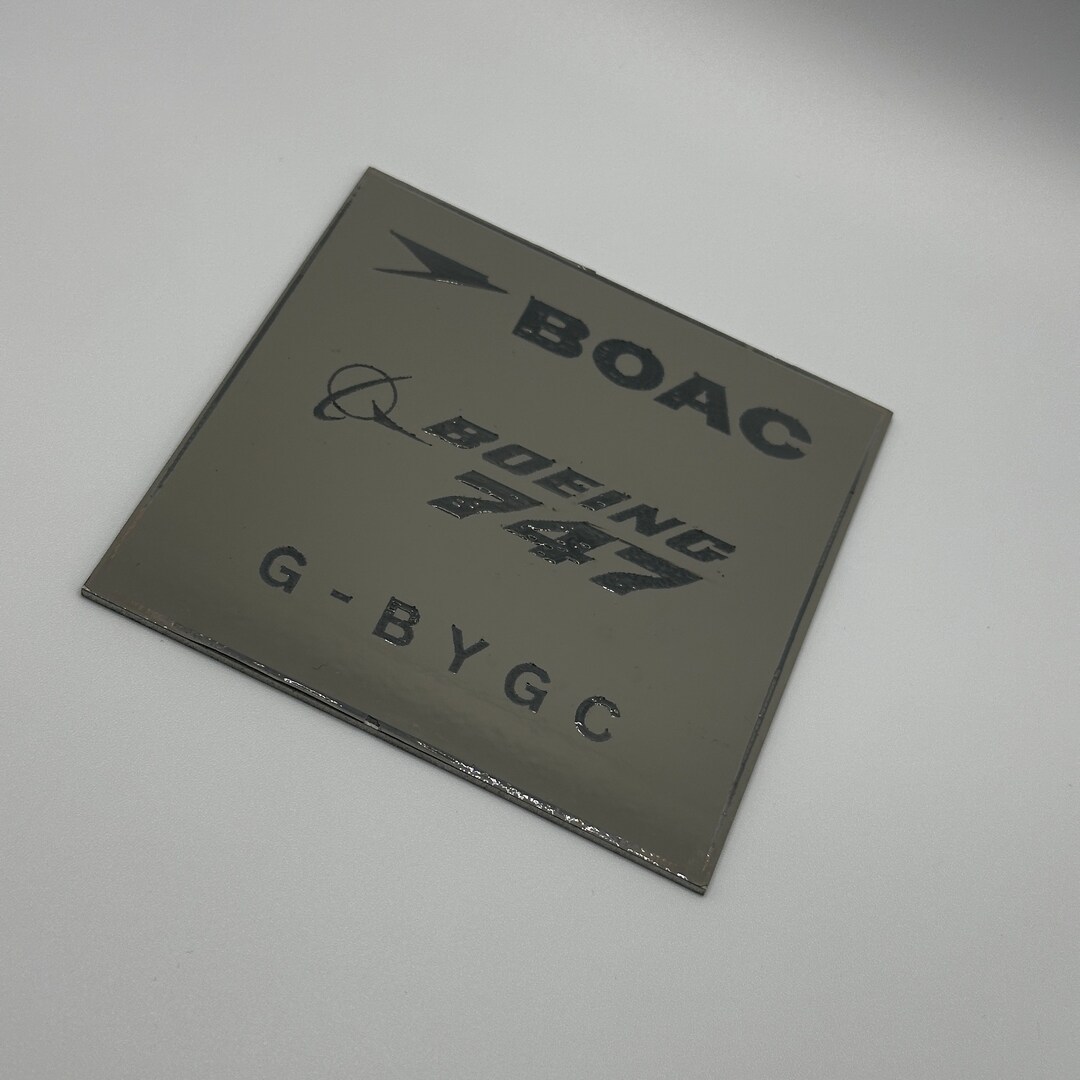 BOAC British Airways Boeing 747 G-BYGC Tail Cut Coaster Collectible ...