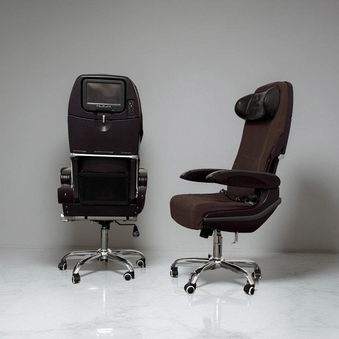 Virgin Atlantic Boeing 747 G-VXLG Upcycled Office Chair Jumbo Economy ...