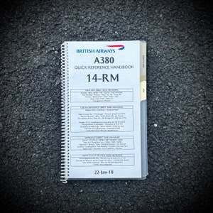 Airbus A380 British Airways BA QRH Quick Reference Handbook Flight Crew ...