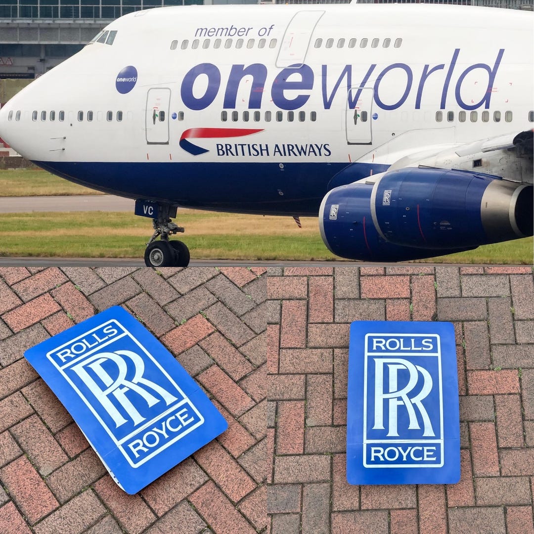 Rolls Royce Jet Engine Logo Cut Out British Airways Royal Air Force ...