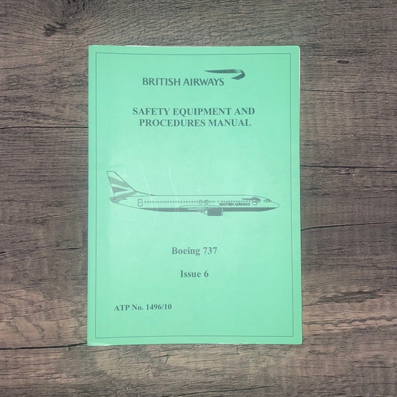 British Airways Boeing 737 Safety Equipment Manual Revision - Etsy