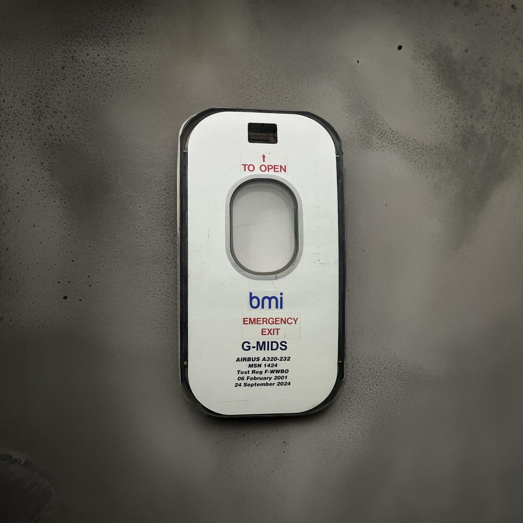 British Airways Emergency Overwing Exit Door G-MIDS G-MIDY Airbus A319 ...