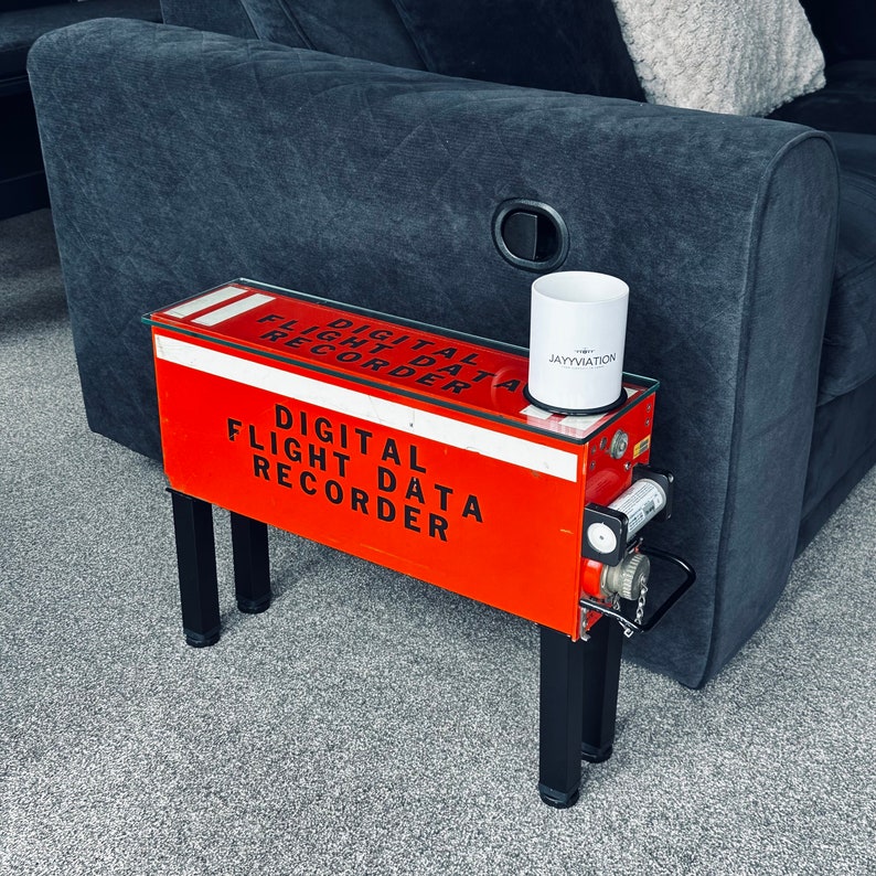 Black Box Flight Data Recorder Coffee Table Fuselage Airline Aviation ...