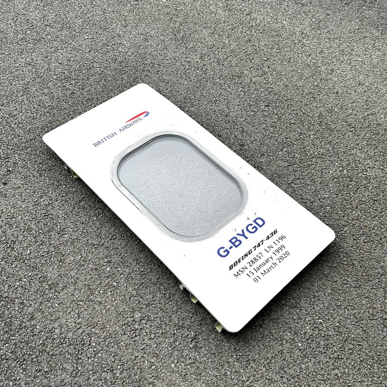 British Airways G-BYGD Boeing 747 Window Fuselage Cut Upper Deck ...