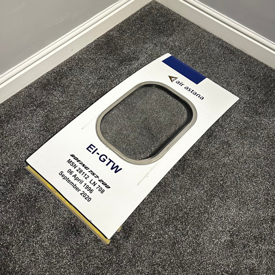 Air Astana EI-GTW Boeing 757 Window Fuselage Cut Airline Aviation ...