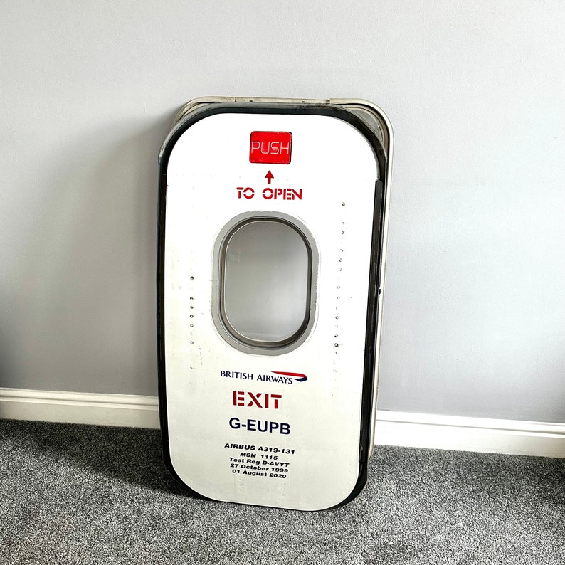 British Airways Emergency Overwing Exit Door G-EUPB Airbus A319 Window ...