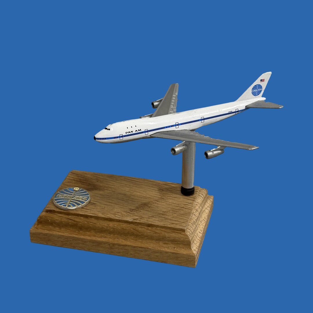 Panam Pan American Clipper Tradewind Boeing 747 N4712U Model Oak Wood ...