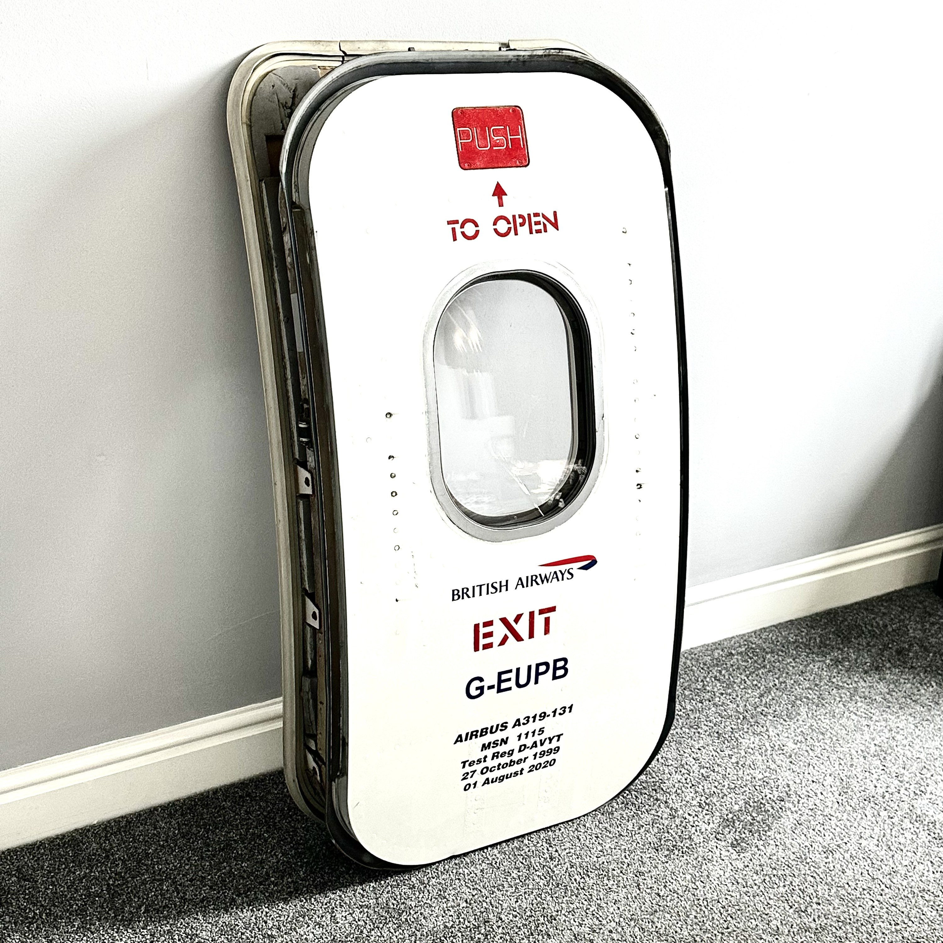 British Airways Emergency Overwing Exit Door G-EUPB Airbus A319 Window ...