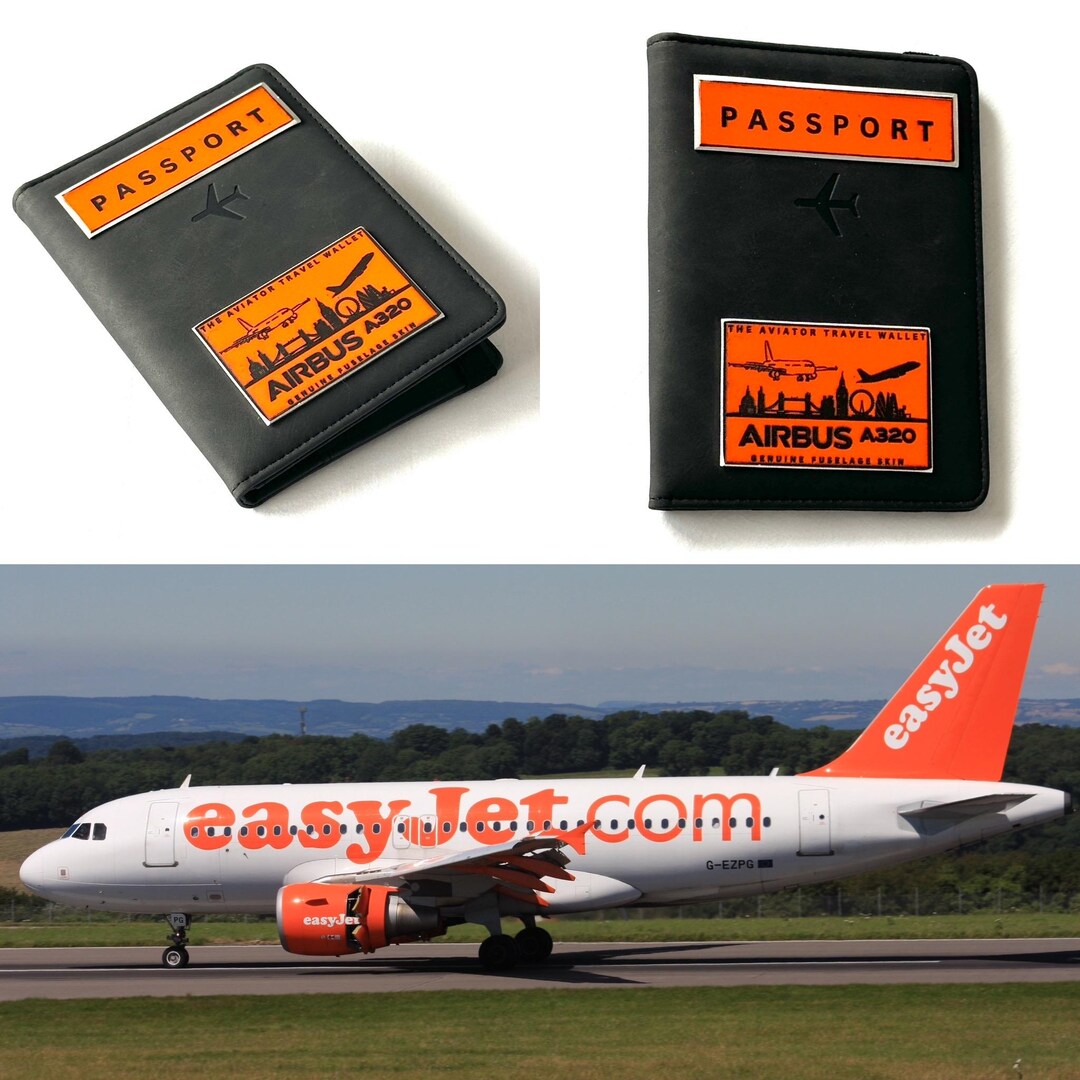 Easyjet Airbus A319 G-EZPG Passport Holder Travel Organiser Fuselage ...