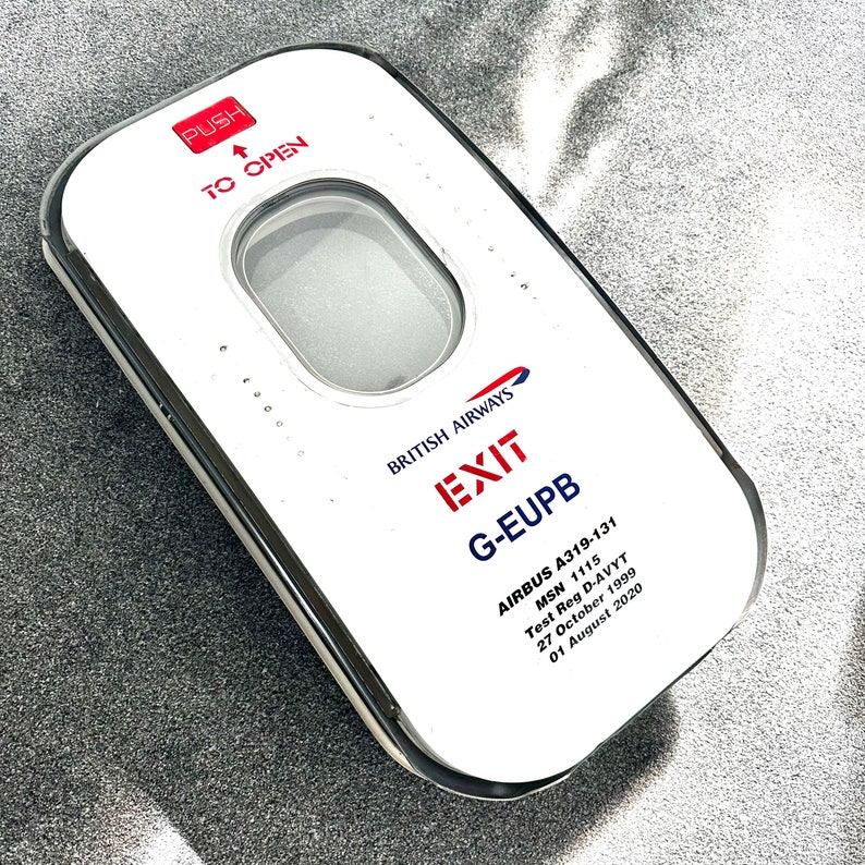 British Airways Emergency Overwing Exit Door G-EUPB Airbus A319 Window ...