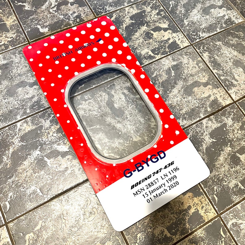 British Airways G-BYGD Boeing 747 Window Fuselage Cut Upper - Etsy