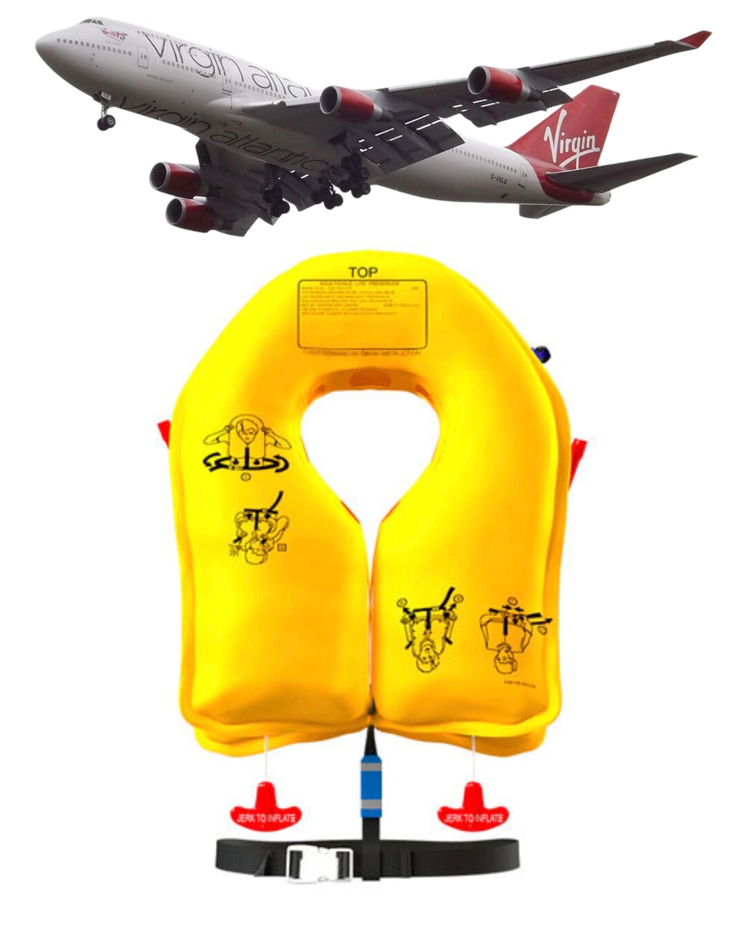 Authentic Boeing 747 Aircraft Life Vest – Aviation Collectible, Display ...