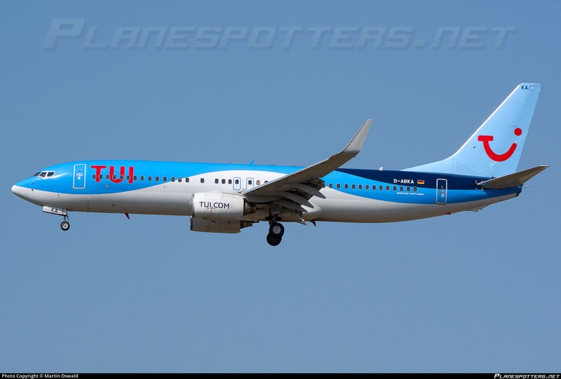 TUI Airways Boeing 737 D-ABKA Tail Cut Coaster Collectible Airbus ...