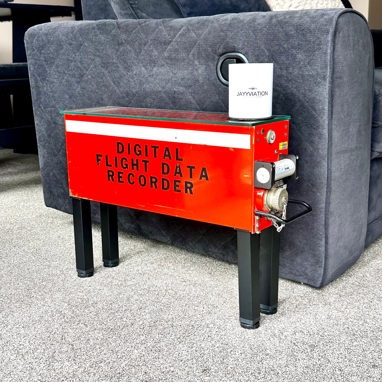 Black Box Flight Data Recorder Coffee Table Fuselage Airline Aviation ...