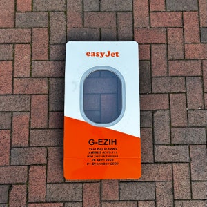 EASYJET G-EZIH Airbus A319 Window Fuselage Cut Airline Aviation Upcycle ...