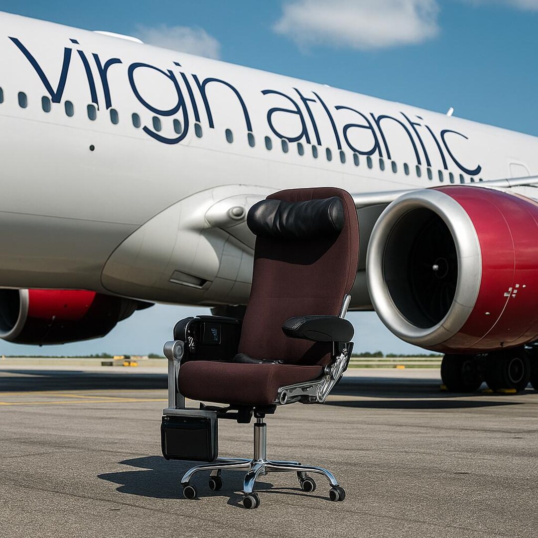 Virgin Atlantic Boeing 747 G-VXLG Bulkhead Premium Economy Upcycled ...