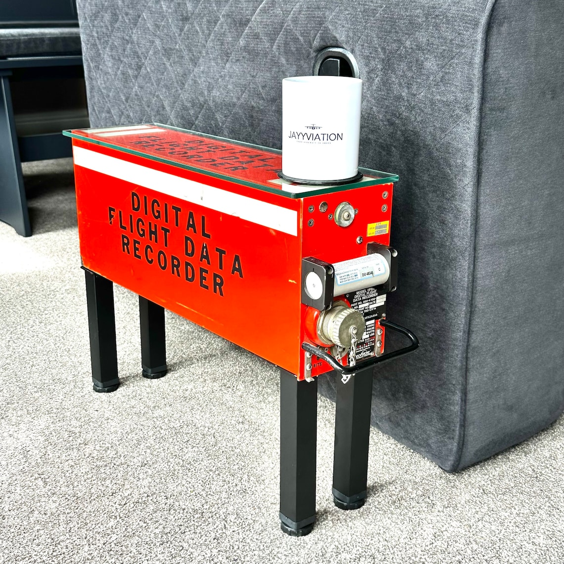 Black Box Flight Data Recorder Coffee Table Fuselage Airline Aviation ...
