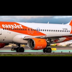 EASYJET G-EZIH Airbus A319 Window Fuselage Cut Airline Aviation Upcycle ...