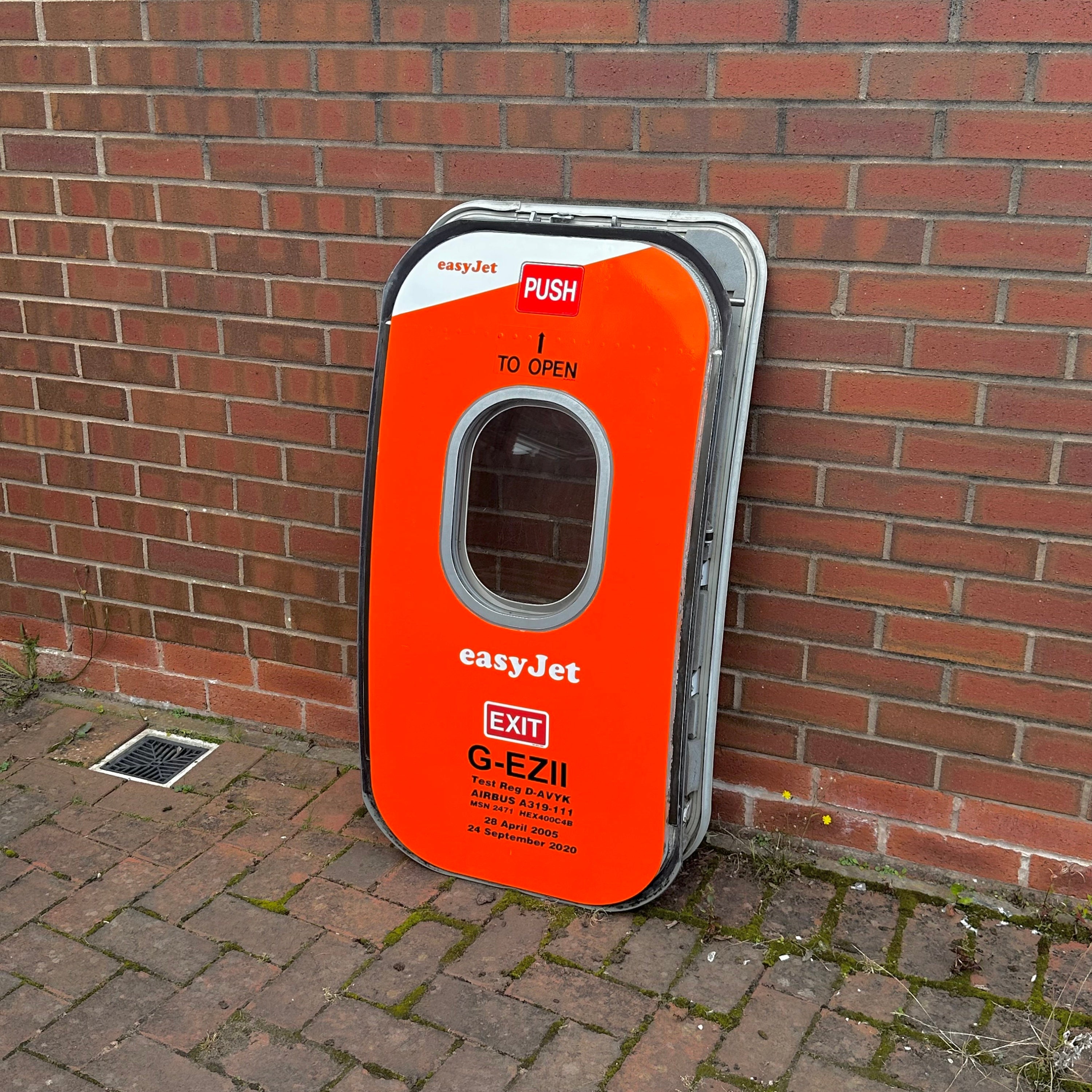 EASYJET Emergency Overwing Exit Door G-EZII Airbus A319 Window Gift ...