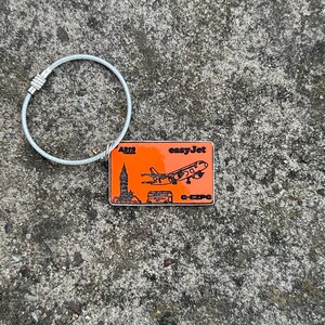 Easyjet Airbus A319 G-EZII Fuselage Cut Luggage Tag Keychain Keyring ...