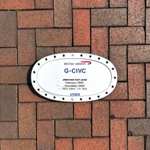 British Airways G-CIVC Boeing 747 Wing Fuel Access Panel Airline ...