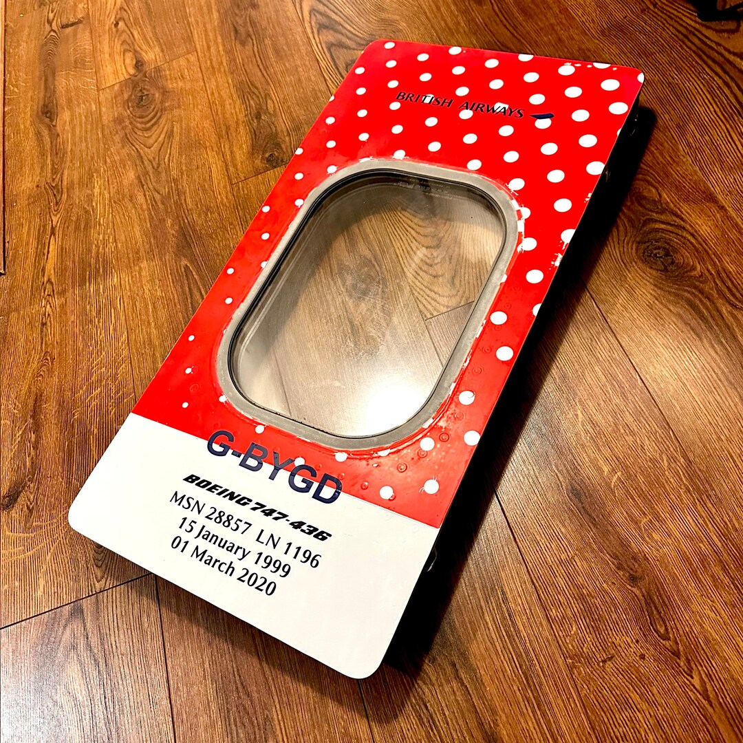 British Airways G-BYGD Boeing 747 Window Fuselage Cut Upper Deck ...