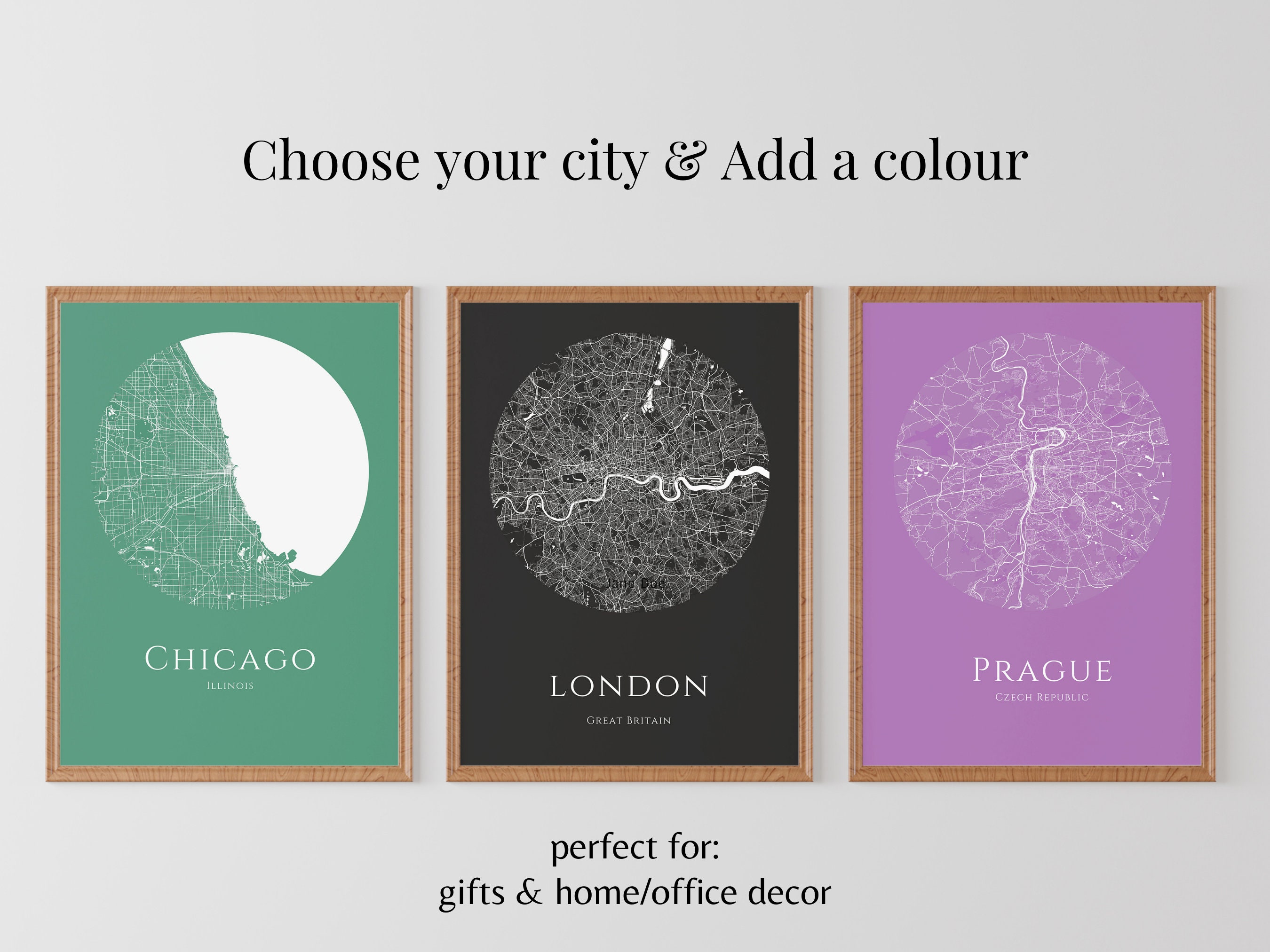 Digital Download Custom City Map Print | City Map Download | Digital ...