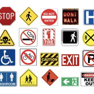 Community/road Safety Signs Matching Game or File Folder Game - Etsy